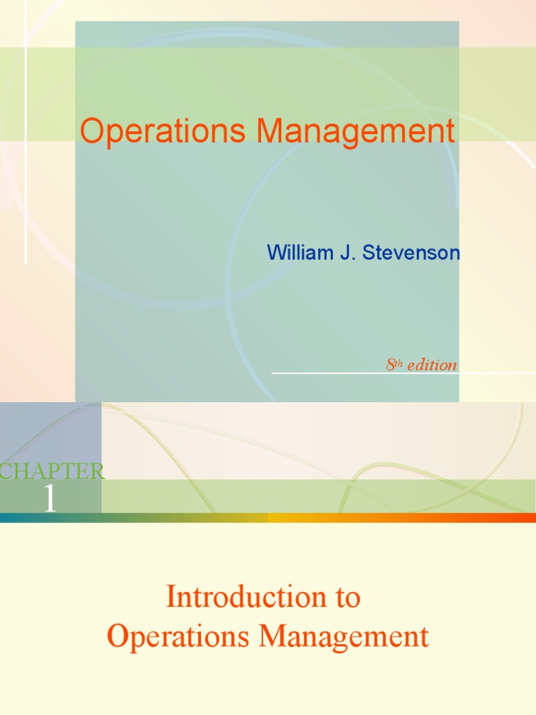 Operations Management: William J. Stevenson | Download Free PDF ...