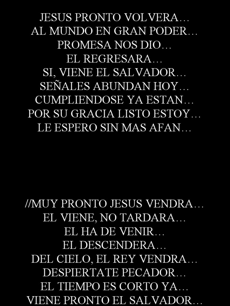 138 Jesus Pronto Volvera | PDF