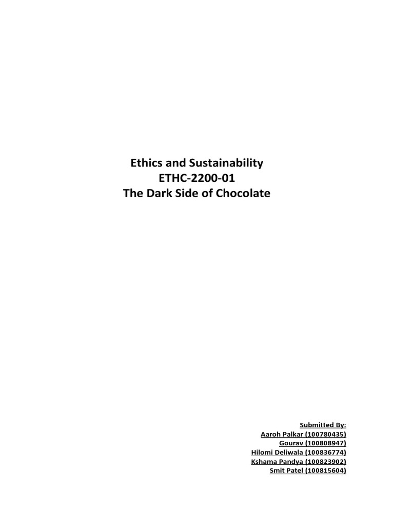 The Dark Side of Chocolate | PDF | Child Labour | Cocoa Bean