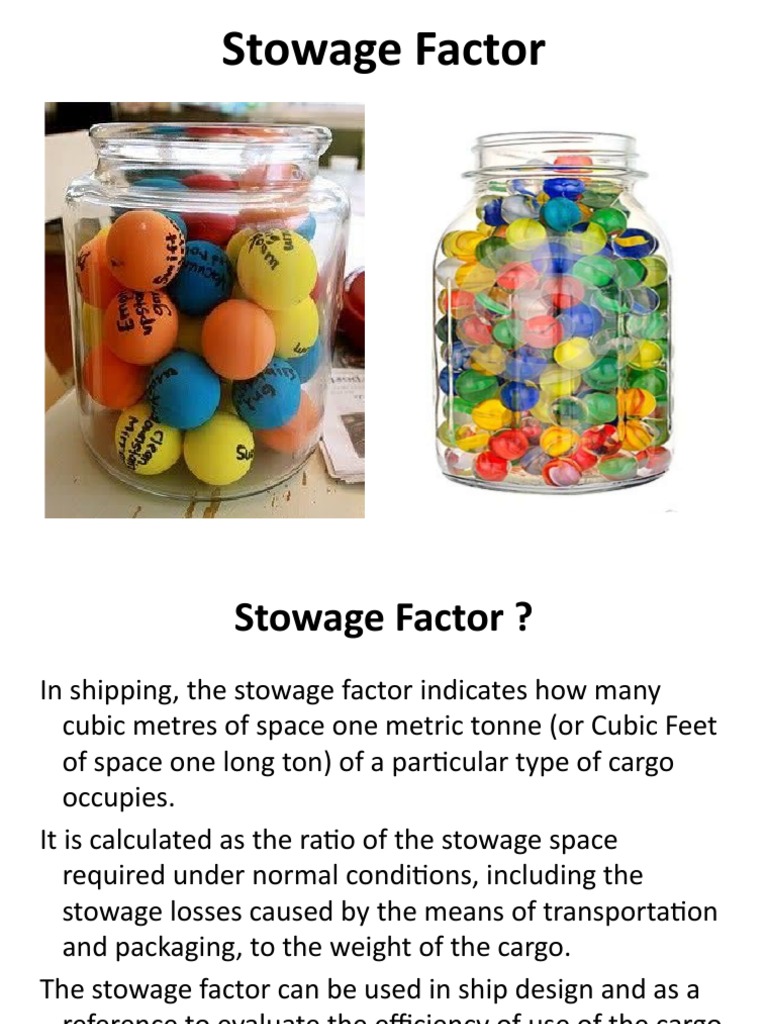 Stowage Factor | PDF