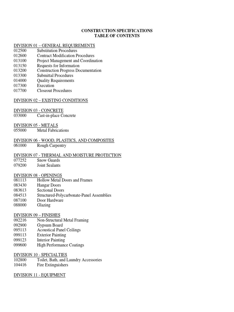 Spec Manual | PDF | Request For Information | Architect