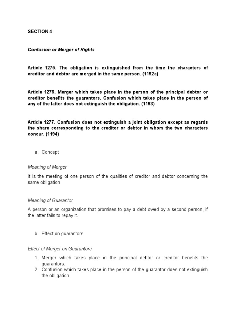 Oblicon Module 10 (Sections 4-6) | PDF | Law Of Obligations | Debtor