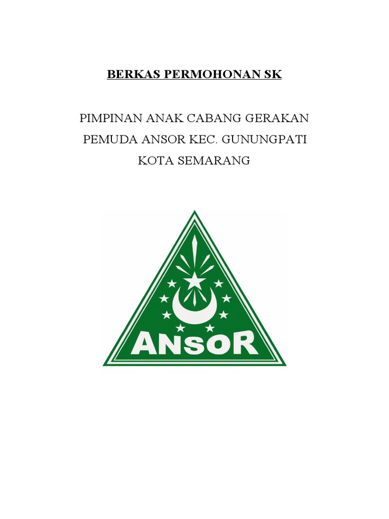 Cover Pengajuan SK | PDF