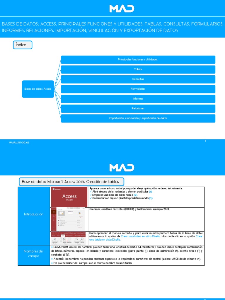 Funciones y Utilidades de Access | PDF | Bases de datos | Microsoft Excel