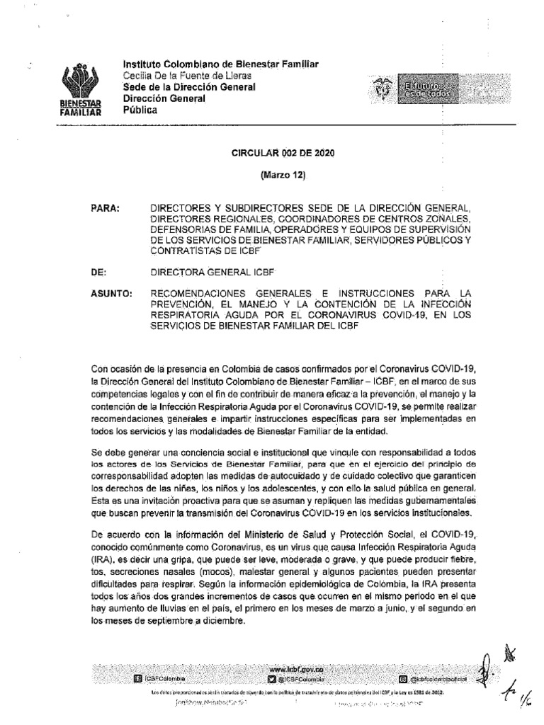 Circular 002 de 2020 | PDF