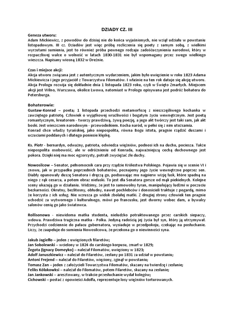 Dziady CZ 3 | PDF