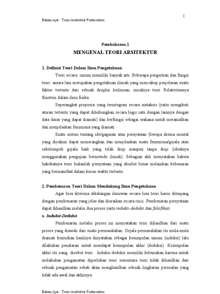 Teori Ars Post Modern | PDF | Karier & Perkembangan