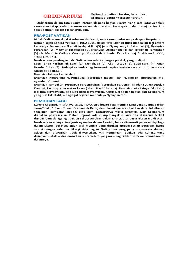 07 Ordinarium PDF | PDF | Seni