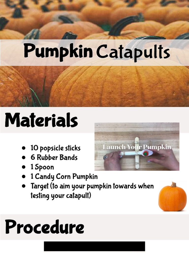 Science Sundays: Pumpkin Catapult | PDF | Self-Improvement