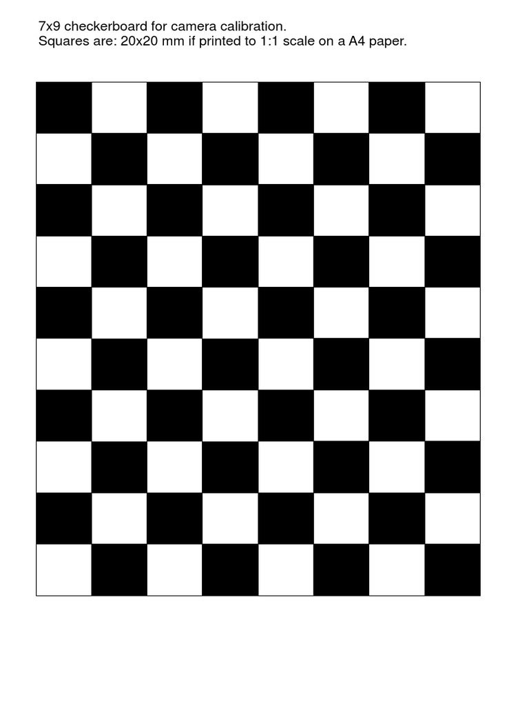 Camera Calibration Checker Board 9x7 | PDF