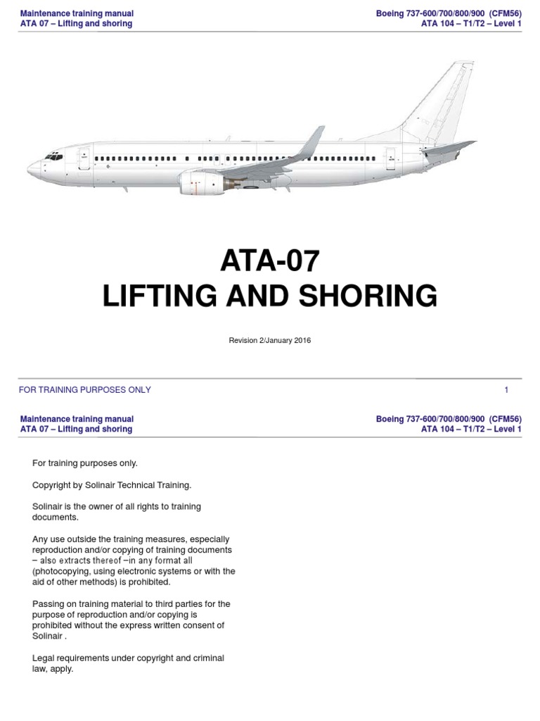 B737NG07T1T2L1 | PDF | Landing Gear | Airplane