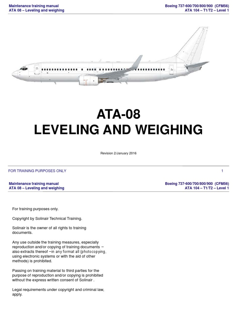 ATA-08 Leveling and Weighing | PDF | Weight