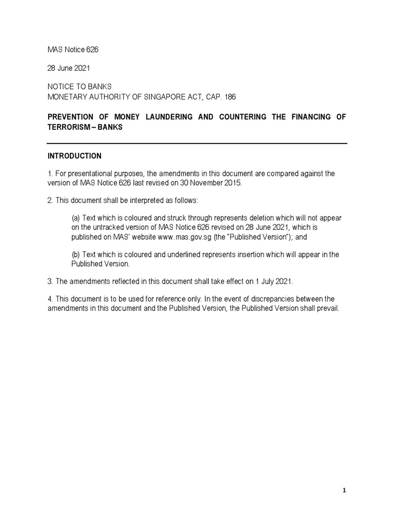 MAS Notice 626 Banks Tracked | PDF | Money Laundering | Terrorism Financing