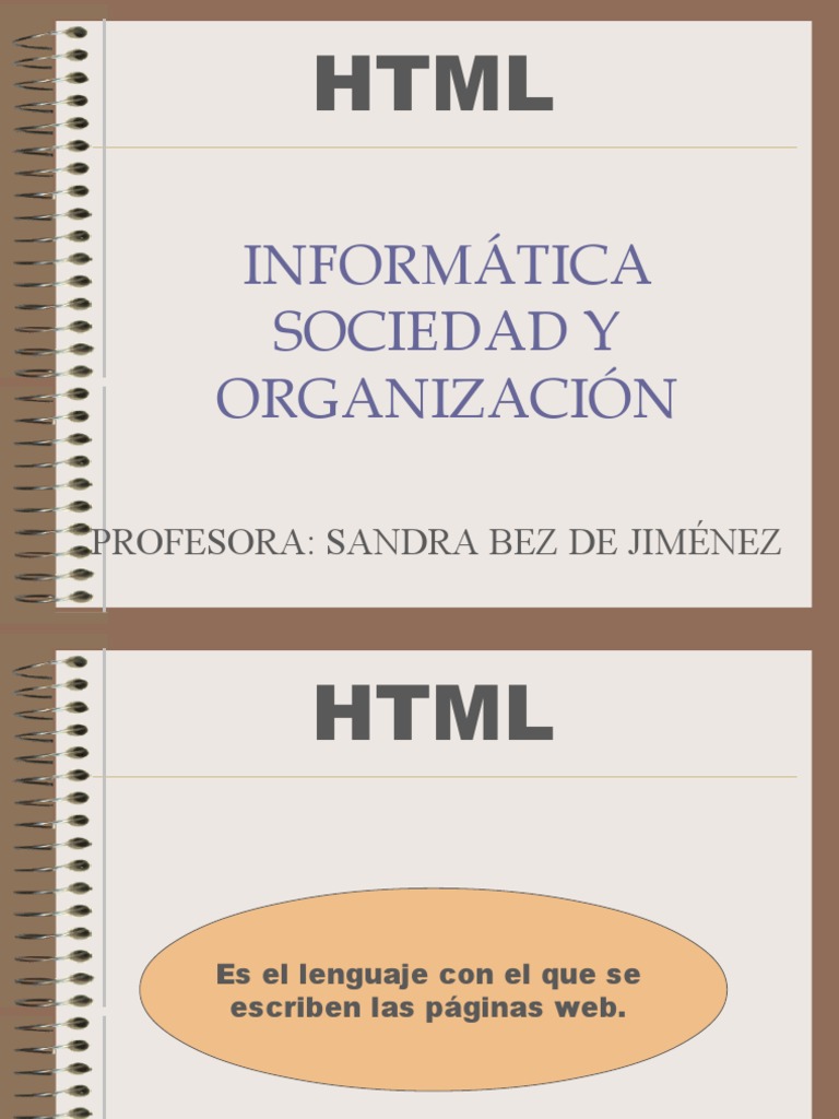 Presentacion HTML | PDF | HTML | Página web