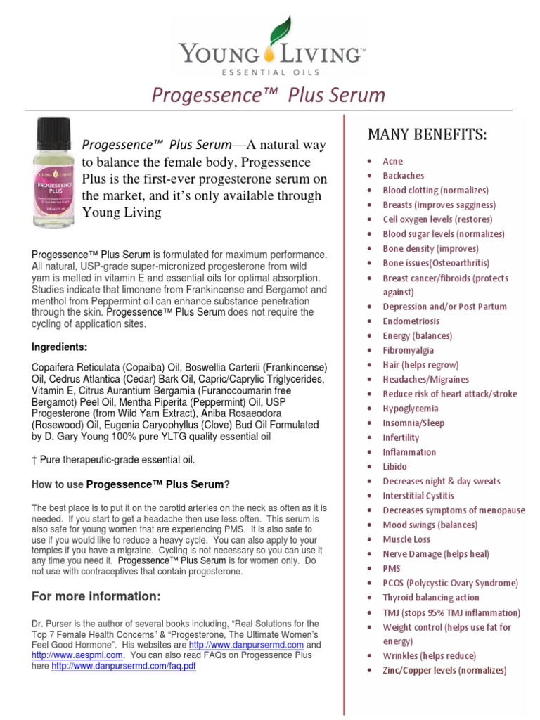 Progessence™ Plus Serum | PDF | Premenstrual Syndrome | Polycystic ...