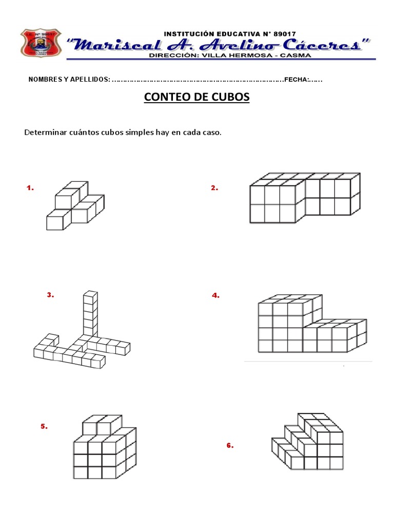 Conteo de Cubos para Primaria | PDF | Deportes y actividades al aire ...