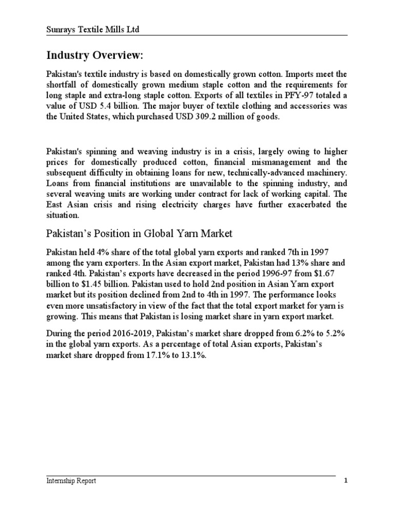 Sunrays Textile Report Final 2020-21 | PDF | Letter Of Credit | Debt