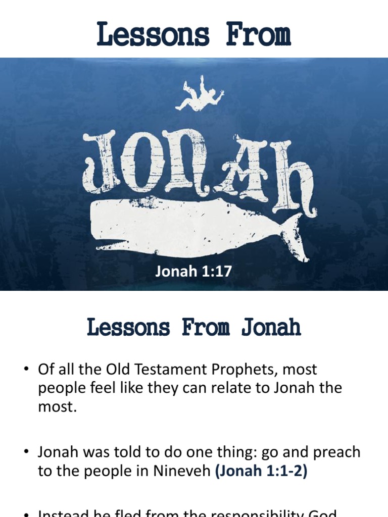 Lessons From Jonah | PDF | Jonah | Repentance