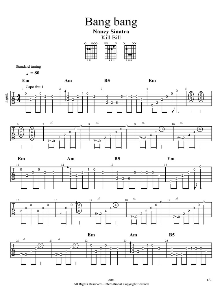 Nancy Sinatra - Bang Bang | PDF | Musical Instruments | Irish Musical ...
