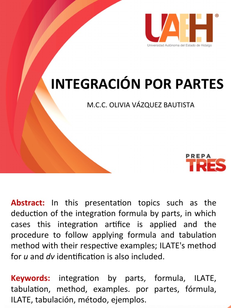 Integracion Partes | PDF | Integral | Cálculo