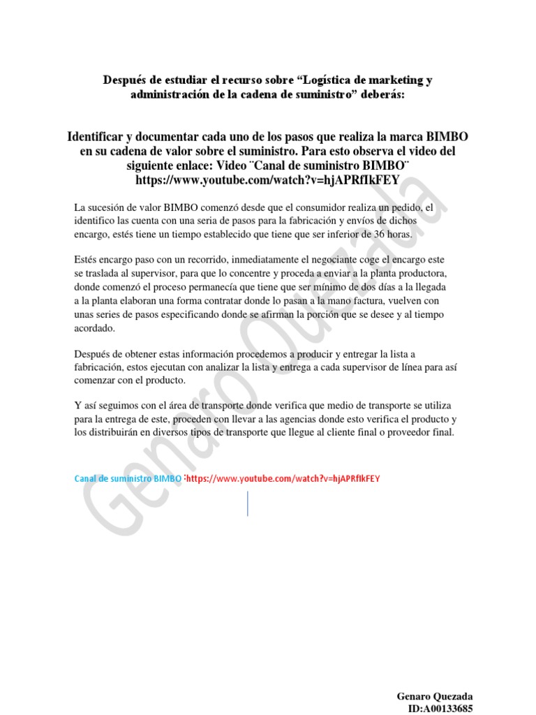 Quezada Genaro BIMBO | PDF