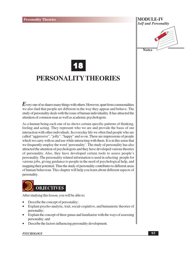 Personality Theories | PDF | Personality Psychology | Defence Mechanisms