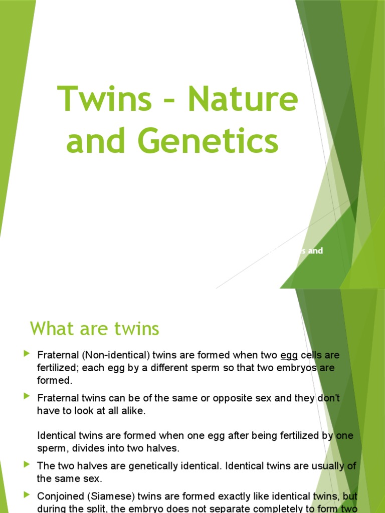 Twins - Nature and Genetics | PDF
