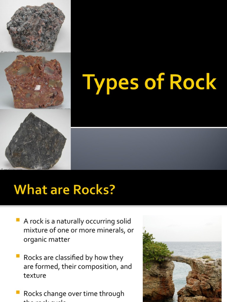 Types of Rocks | PDF | Rock (Geology) | Sedimentary Rock