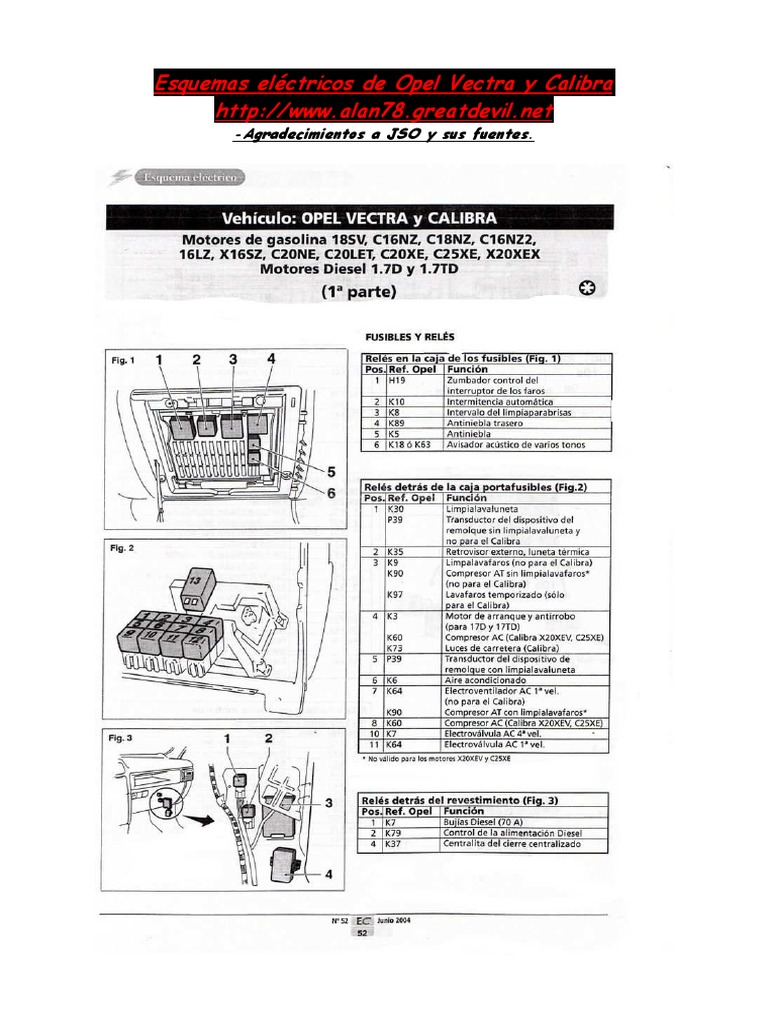 Esquemas Electricos Opel Vectra | PDF