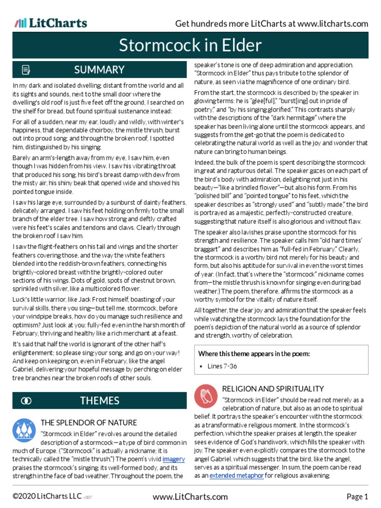 Stormcock in Elder: Religion and Spirituality | PDF | Metre (Poetry ...