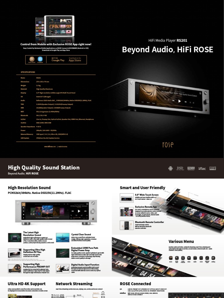 RS 201 Brochure | PDF | Digital Audio | Mobile App