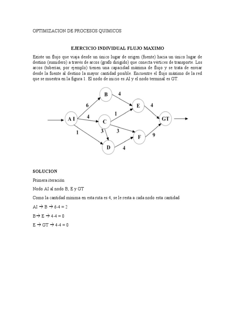 Ejercicio Flujo Maximo Optimizacion | PDF