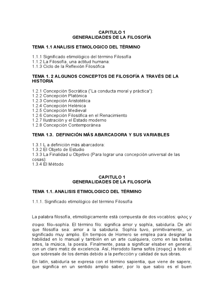 Capitulo 1 Generalidades de La Filosofía | PDF | Conocimiento | Dialéctico