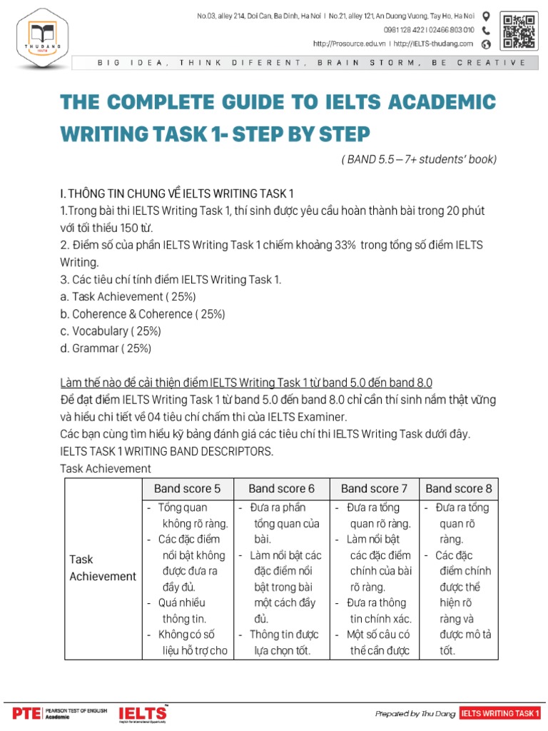 The Complete Guide To Ielts Academic Writing Task 1 - Step by Step | PDF
