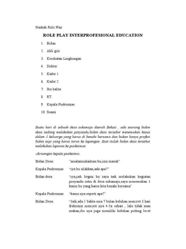 Naskah Role Play | PDF
