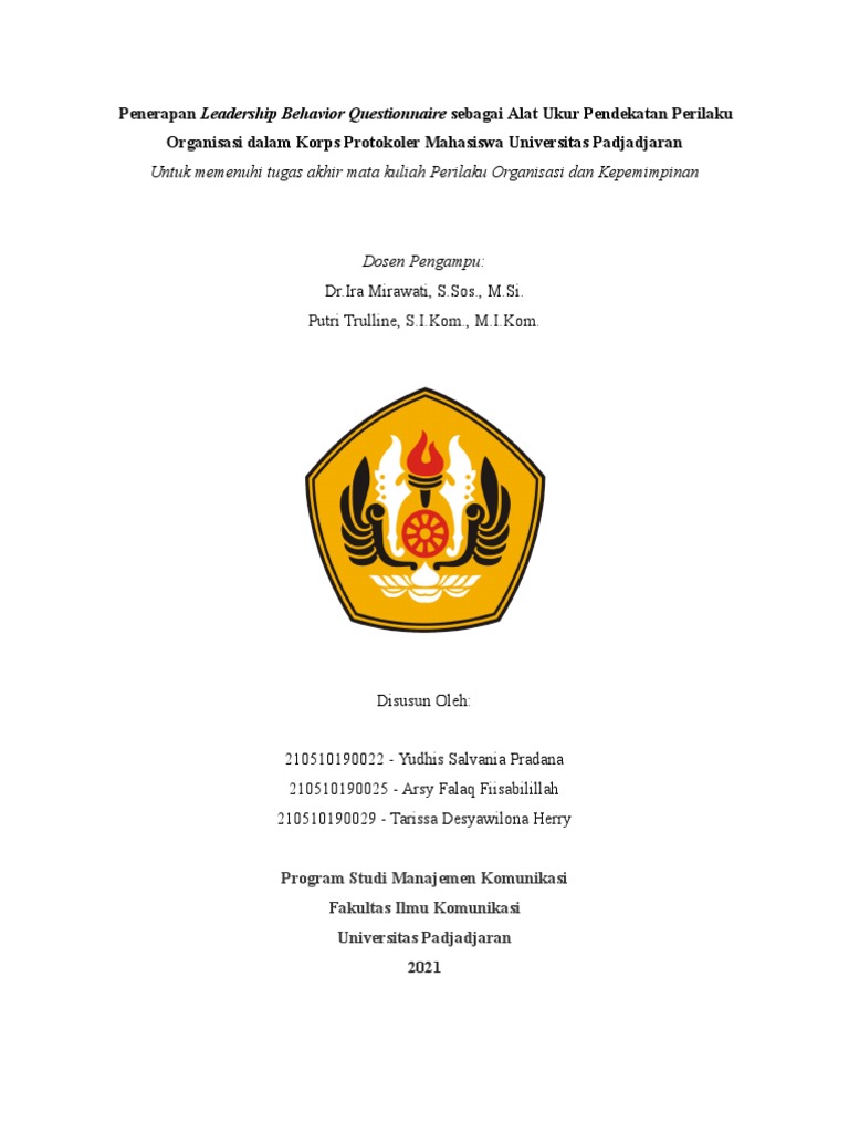 Alat Ukur Kepemimpinan KPM Unpad | PDF | Karier & Perkembangan ...