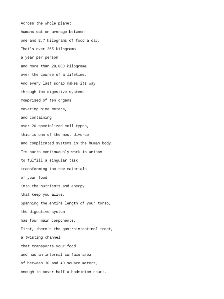 How Your Digestive System Works - Emma Bryce - English | PDF ...