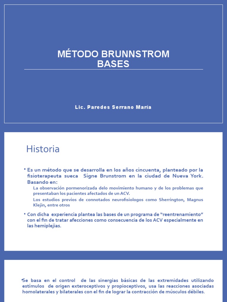 Método Brunnstrom | PDF | Hombro | Extremidades (anatomía)