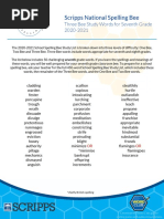 7th Grade Spelling Bee Word List 2024 | PDF | Orthography | Spelling