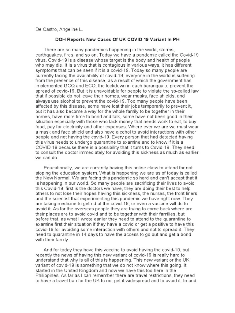 Angeline de Castro Reflection Paper Environmental Science | Download ...