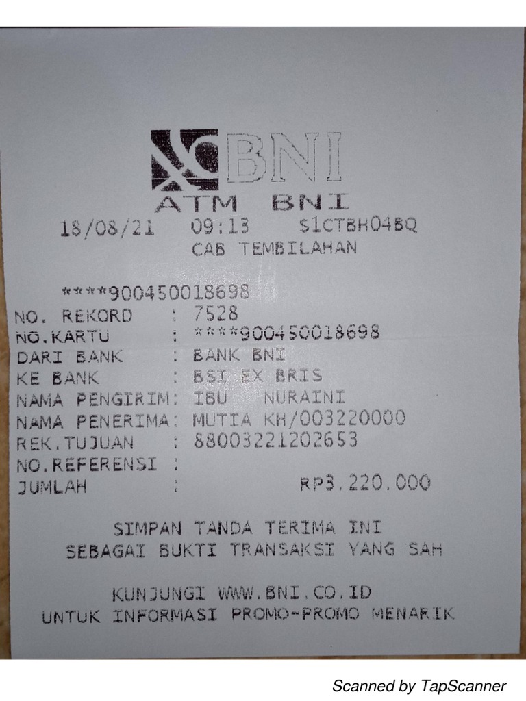 Bukti Bayar Ukt | PDF