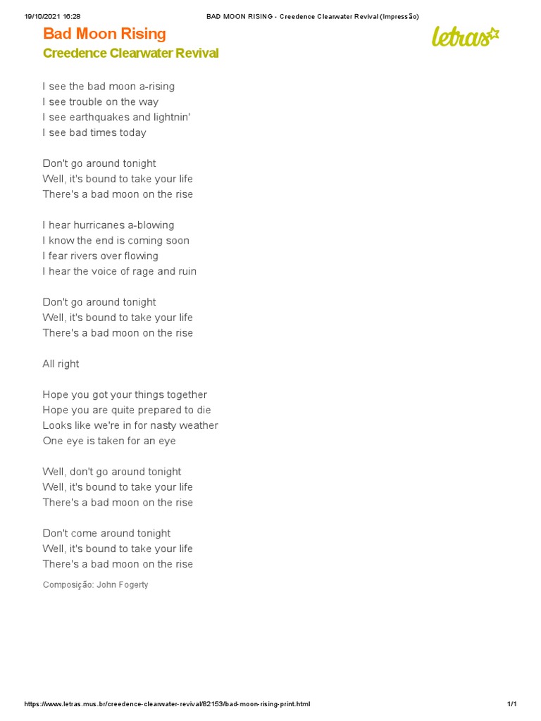 Bad Moon Rising | PDF