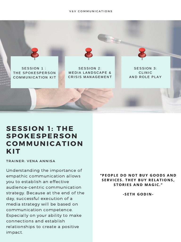 Spokesperson Communication Essentials | PDF | Nonverbal Communication ...