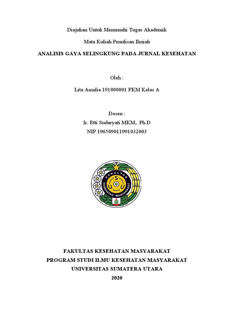 Lita Amalia - Analisis Gaya Selingkung Jurnal Kesehatan | PDF