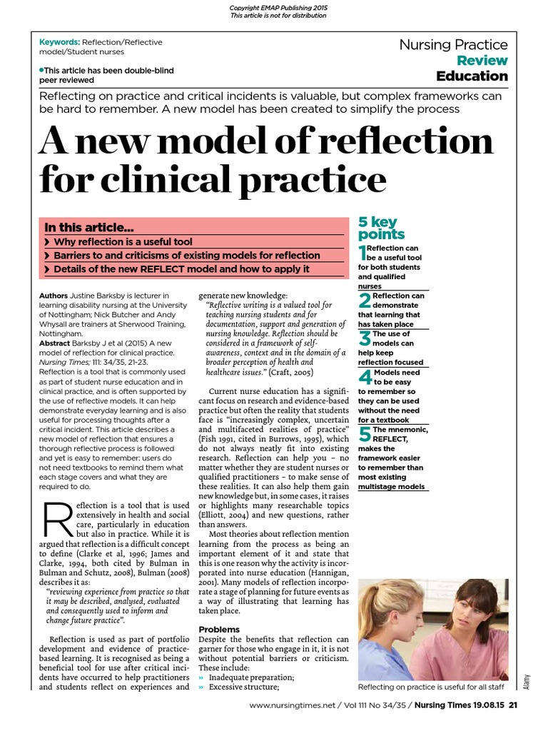 A New Model of Reflection For Clinical Practice: 5 Key Points | PDF ...