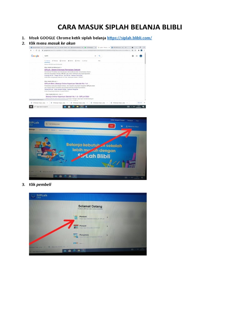 Cara Masuk Siplah Belanja Blibli | PDF