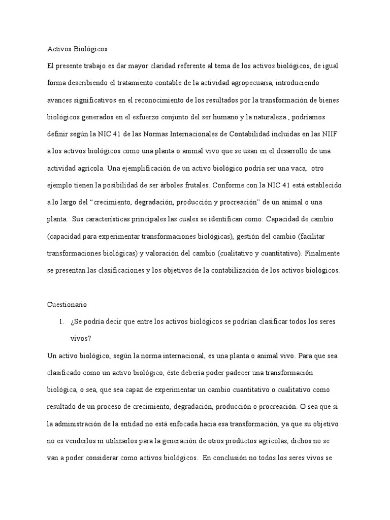 Activos Biológicos | PDF | normas internacionales de INFORMACION ...