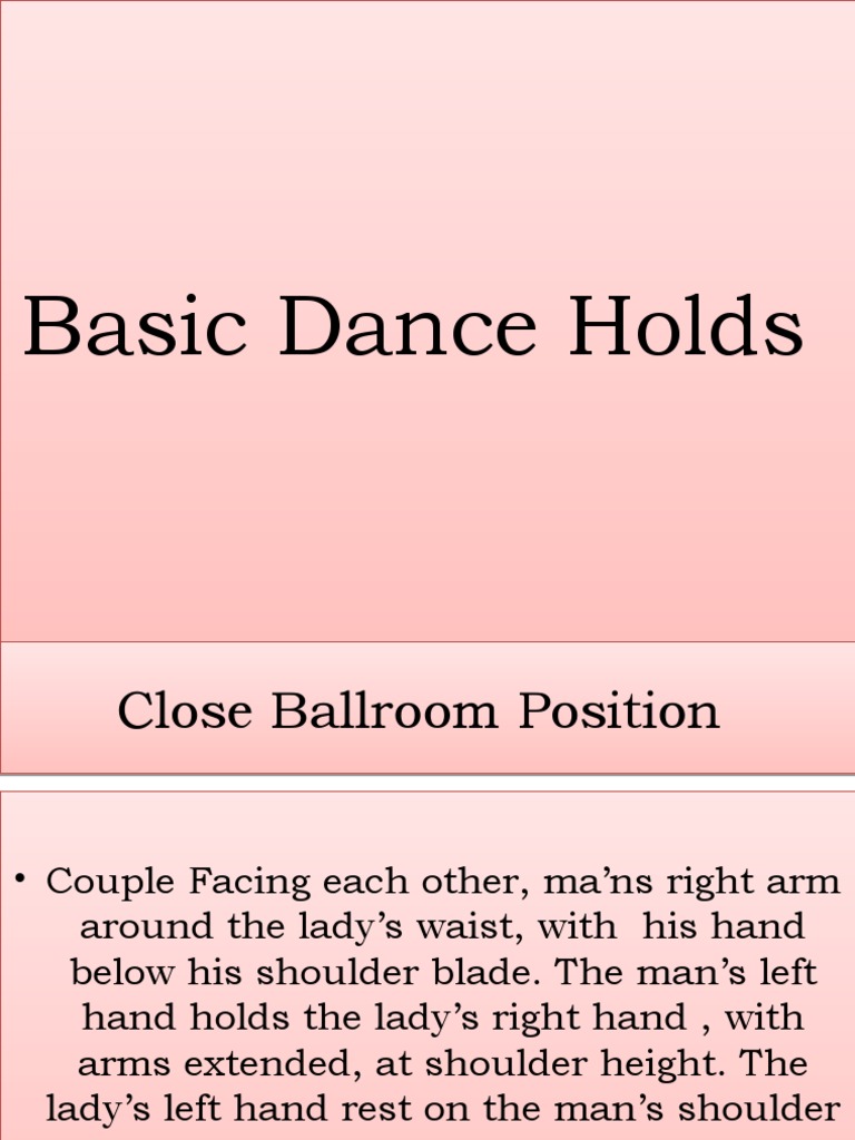 Basic Dance Holds | PDF | Foot
