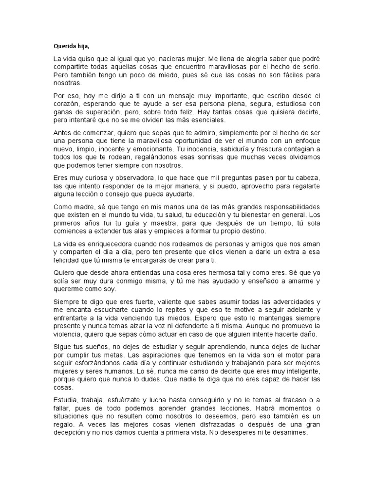 Querida Hija | PDF