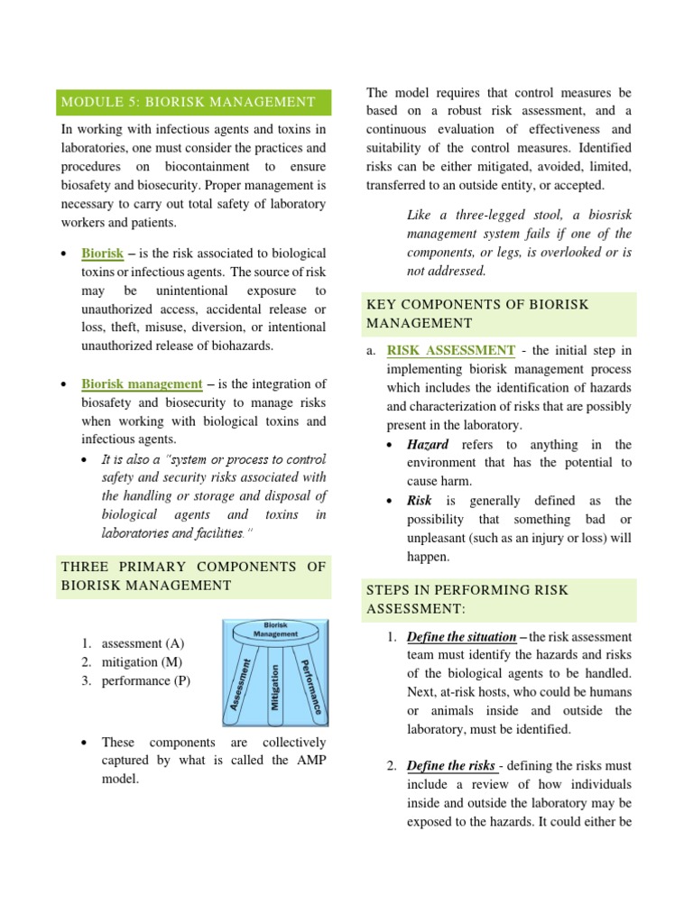 PMLS Module 5 Reviewer | PDF | Personal Protective Equipment | Risk